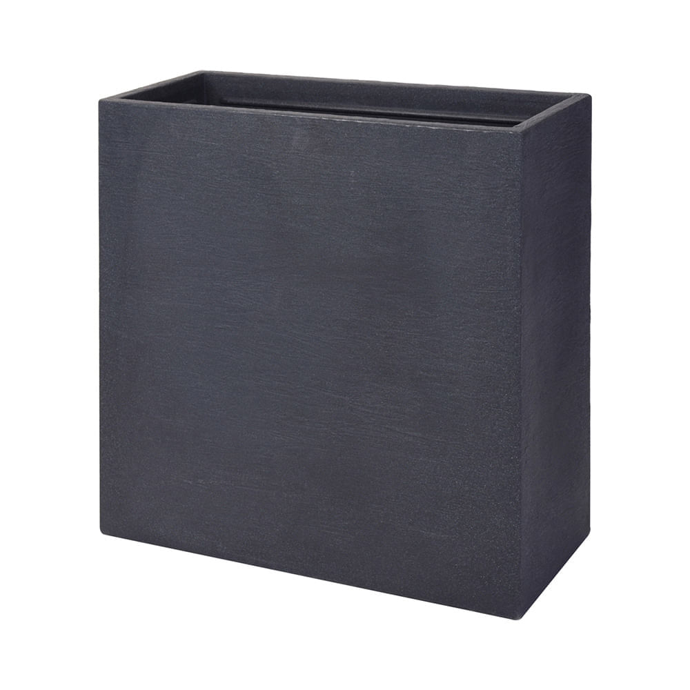 Maceta Alta Rectangular Clint en Negro | Polietileno: Elegancia y ...