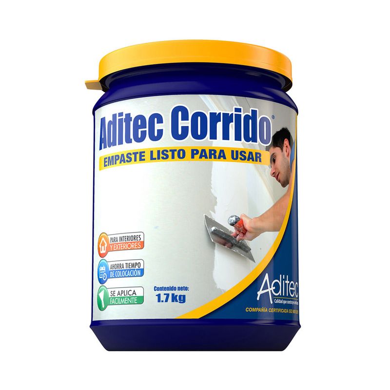 Aditec Corrido Blanco Empaste Listo Interior/Exterior 1.7kg ...