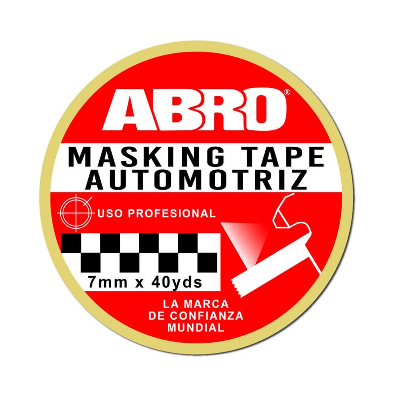 Cinta Masking Uso Automotriz 7mmx40yds Beige Fuerte Adhesión | Abro ...